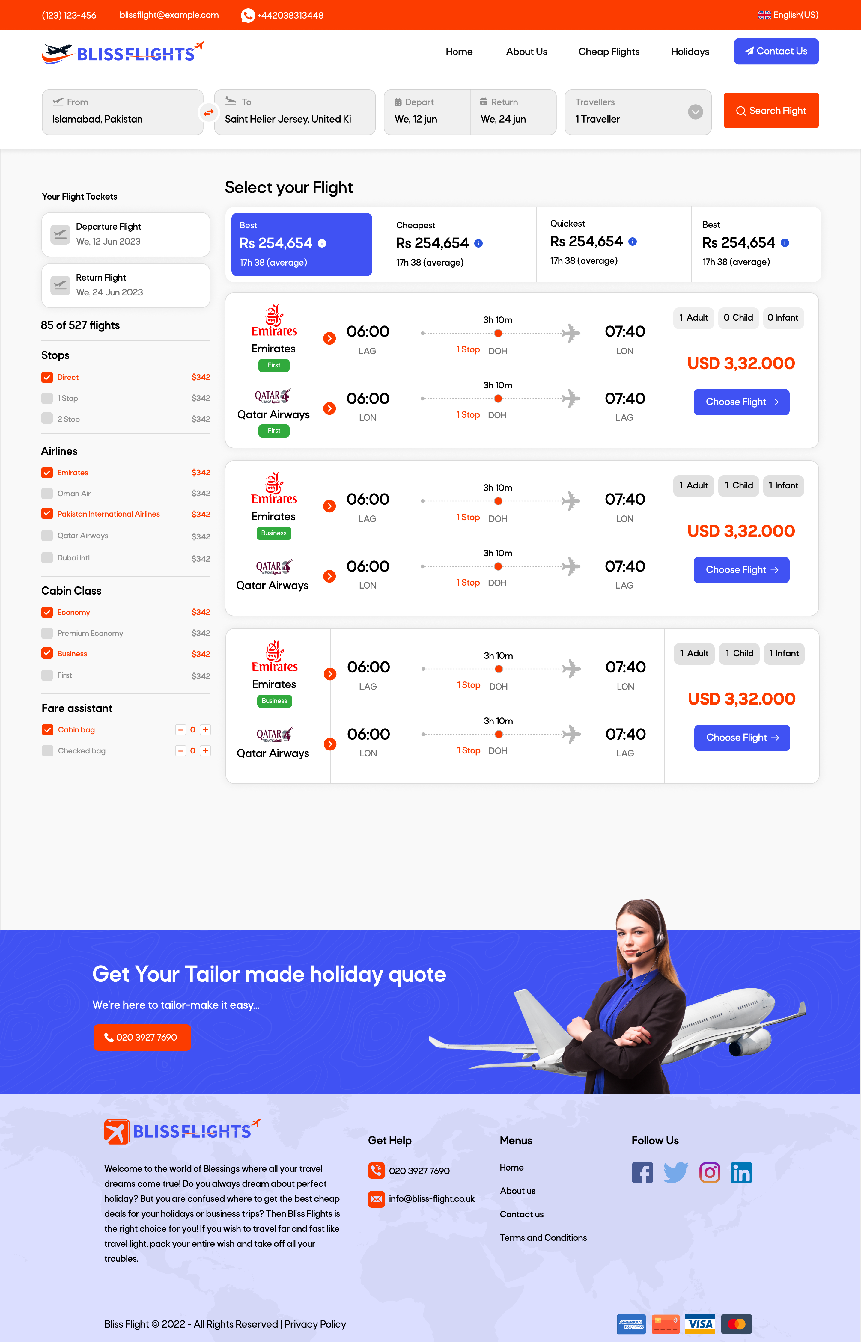 Flight Booking Website by Irtaza on Dribbble
