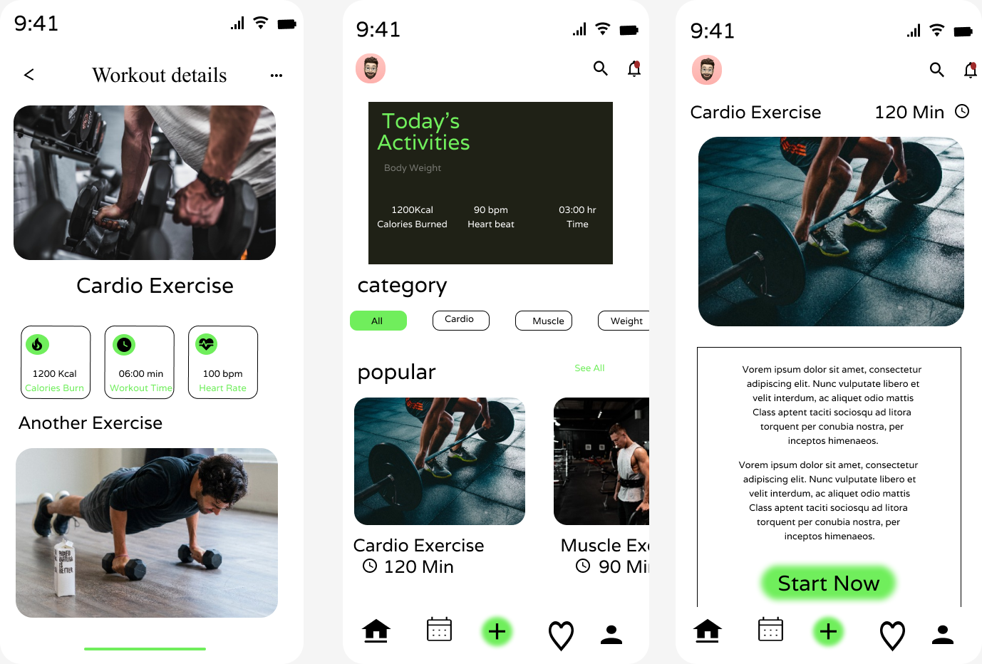 Gym App Landing pages by Ahmed Adel on Dribbble
