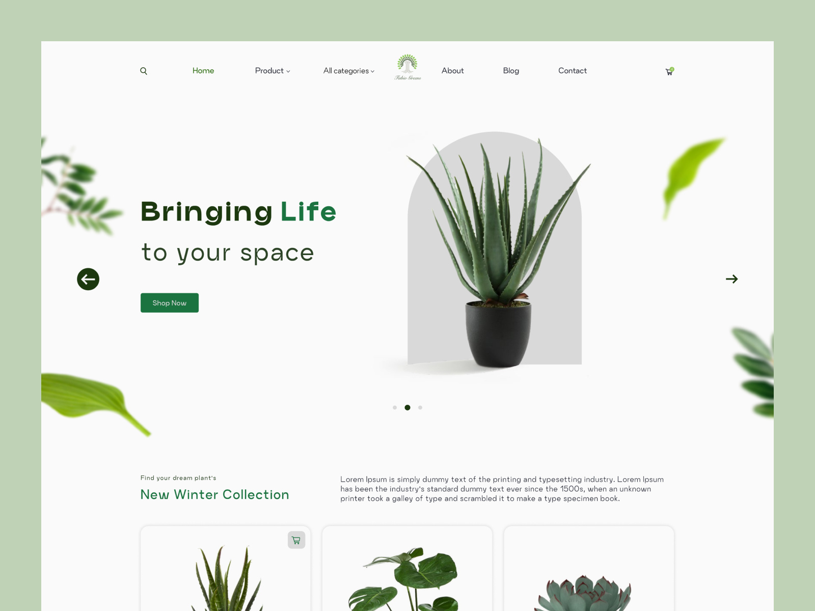 Plant Website Home Page UI Design by M Sohel on Dribbble