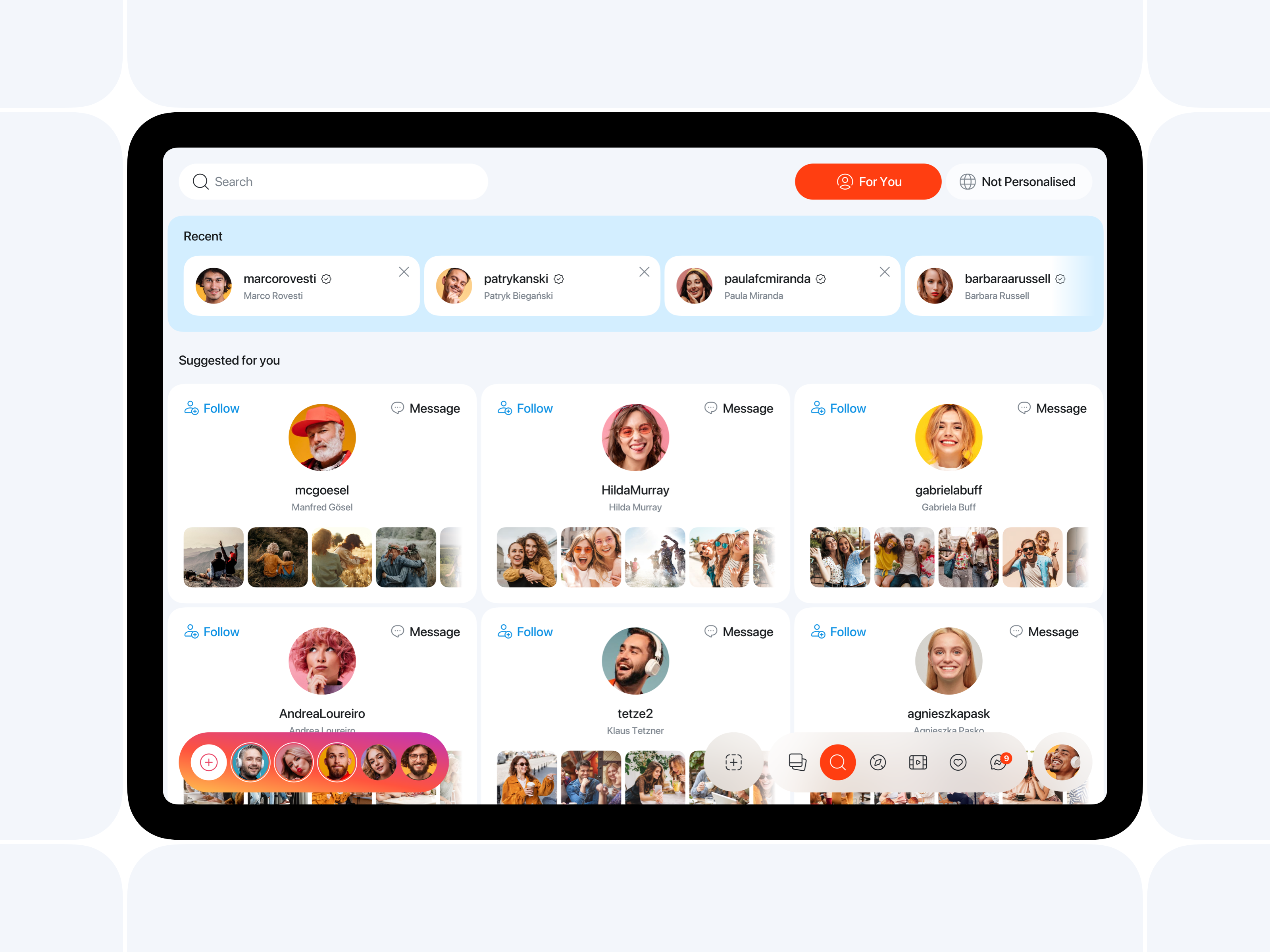 Instagram App for iPad – UI UX Design Prototype by ALEX.D for WASRS on ...