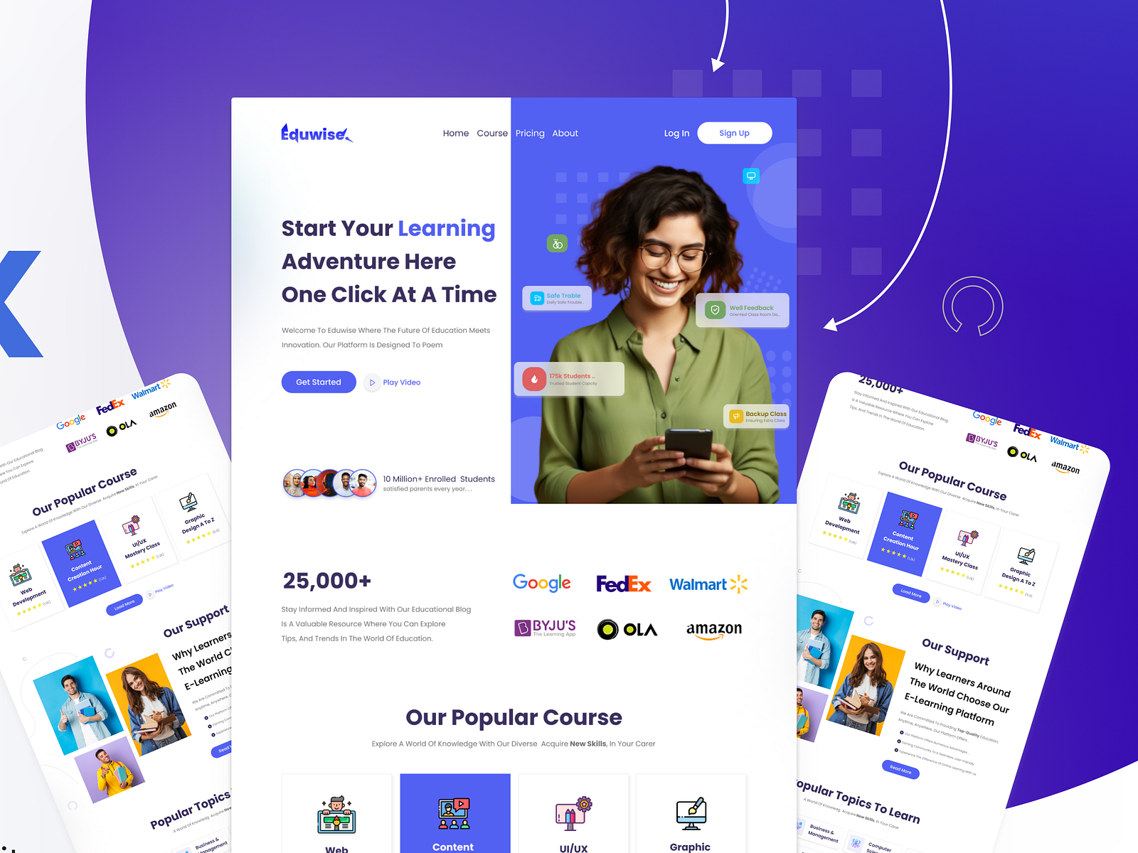 E-learning Website UI UX design by Rajib Shikder on Dribbble