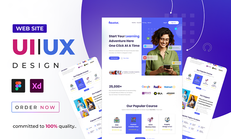 E-learning Website UI UX design by Rajib Shikder on Dribbble