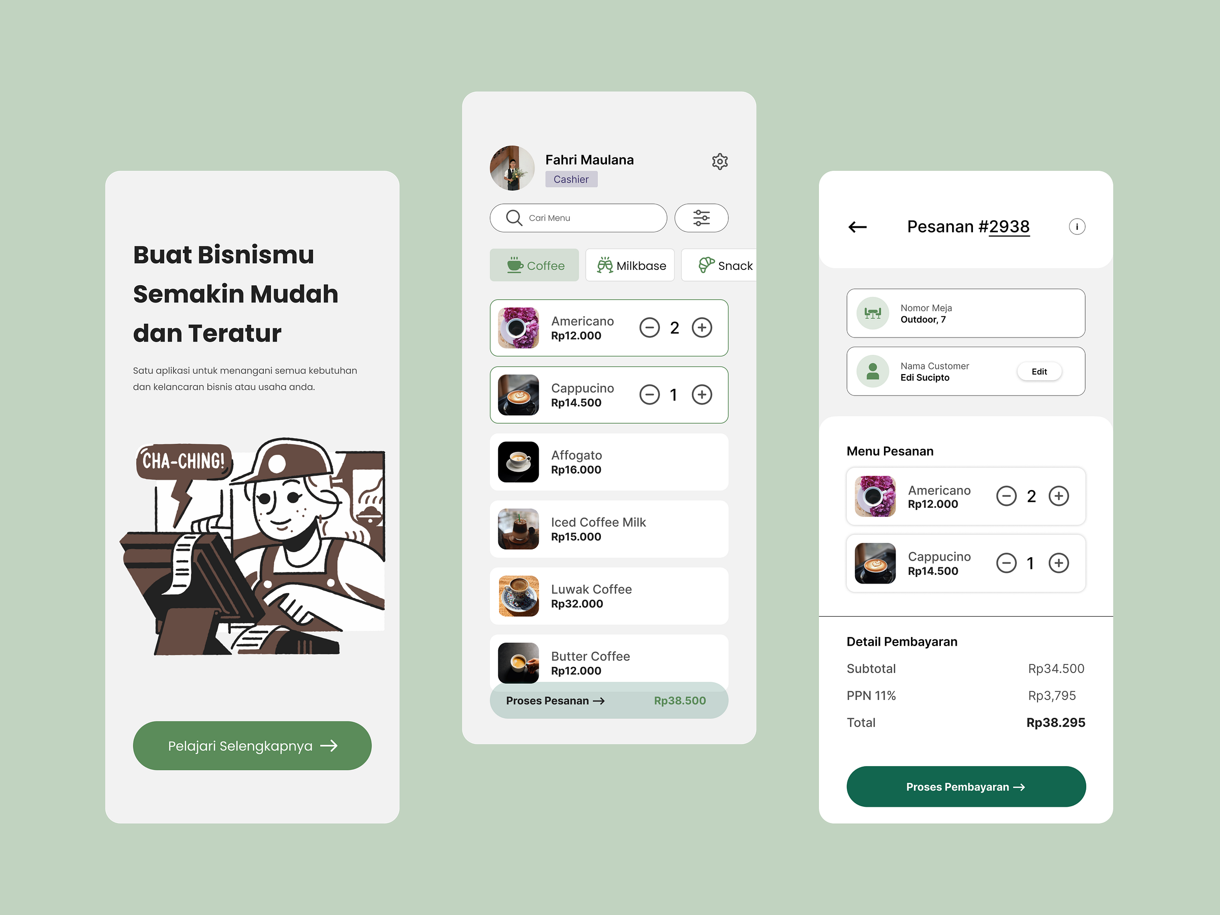Coffee Shop Cashier POS App by Fahri Maulana Al Ghazali on Dribbble