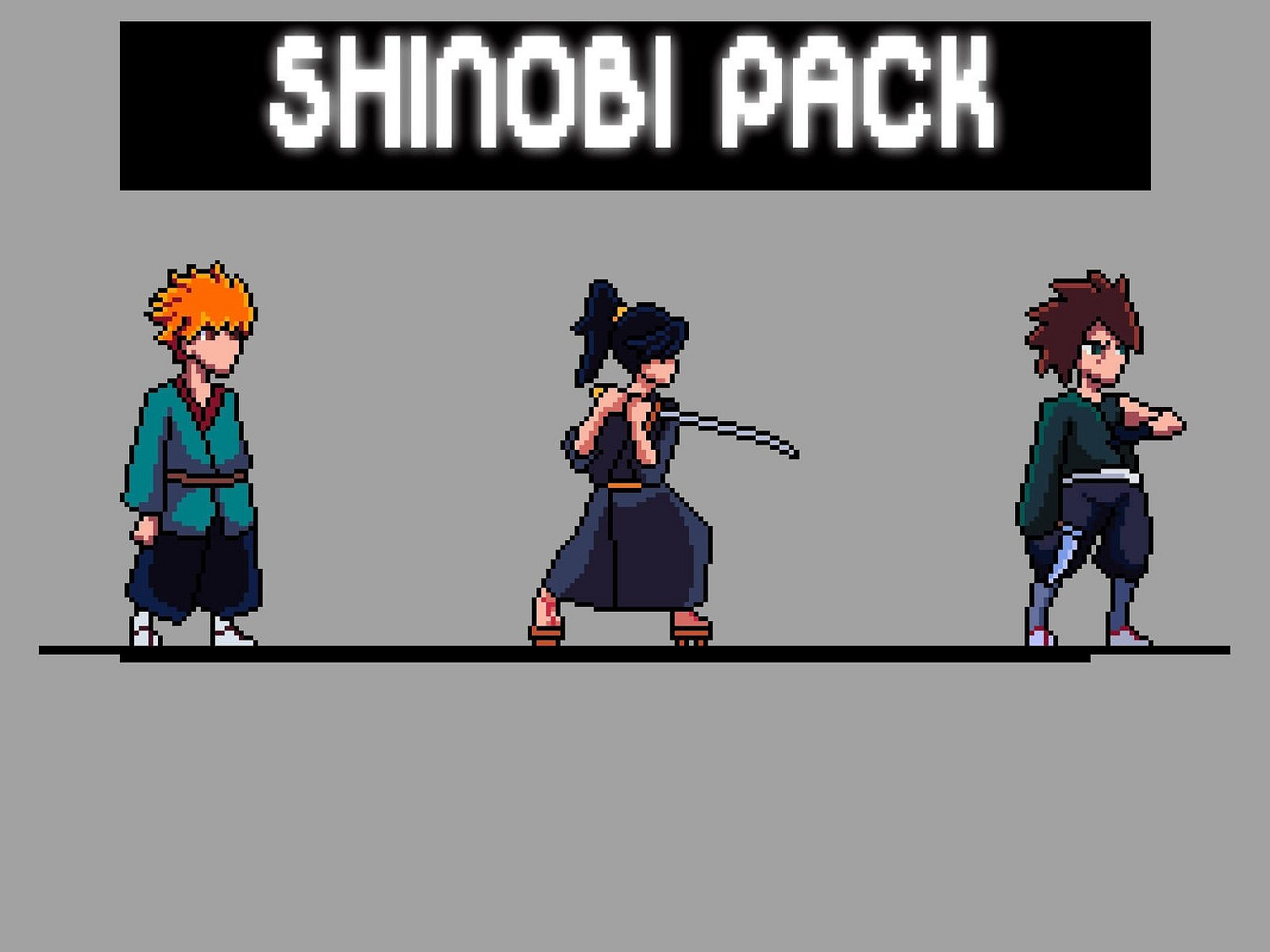 Free Shinobi Sprites Pixel Art by 2D Game Assets on Dribbble