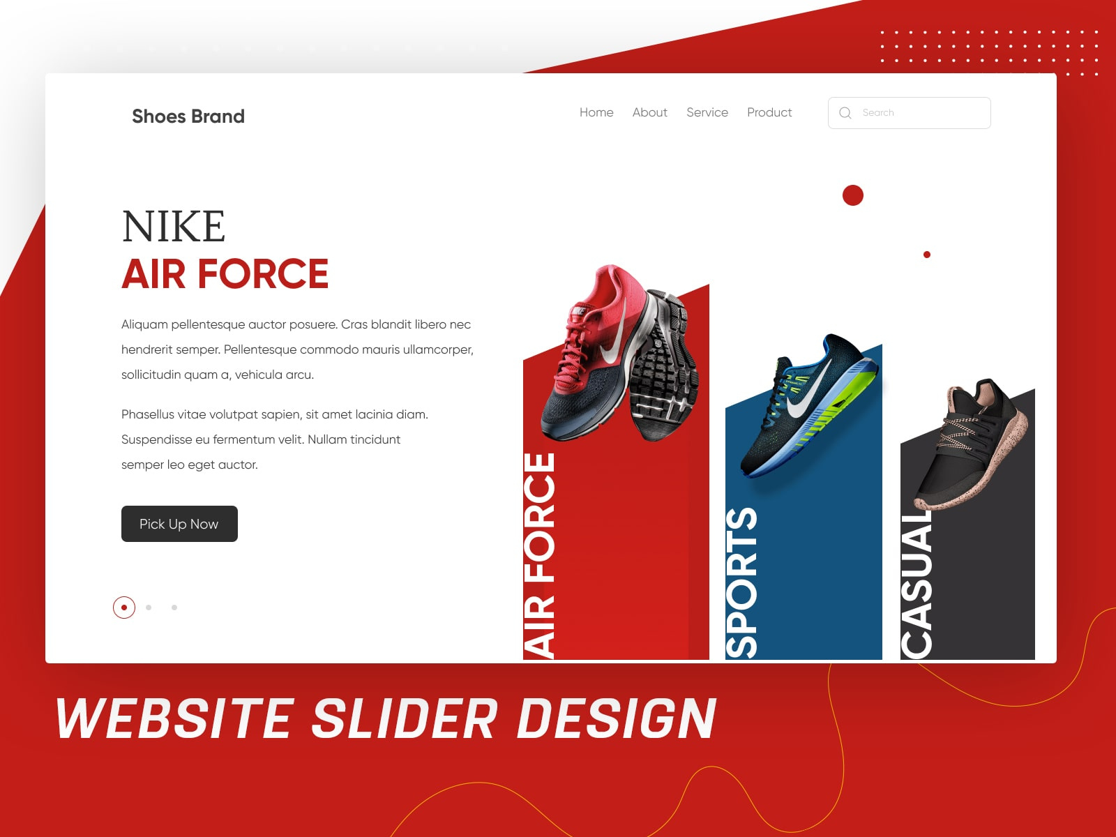 Shoes Website Slider Design by Wisedesk on Dribbble