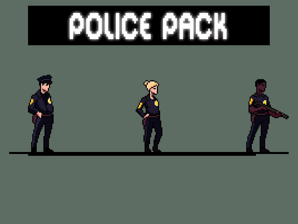 Police Character Sprites Pixel Art by 2D Game Assets on Dribbble
