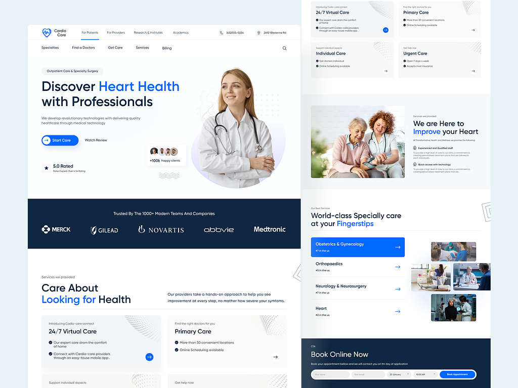 Healthcare - web design by Akikul Haque on Dribbble