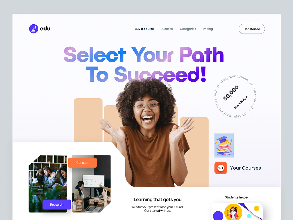 Online Course Website Design by Masud Rana on Dribbble