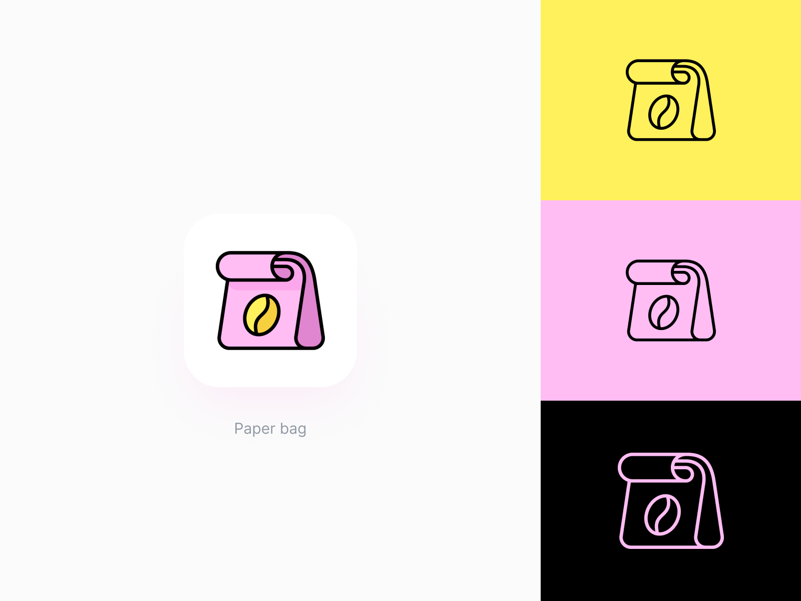 Paper bag icon by Yokai on Dribbble