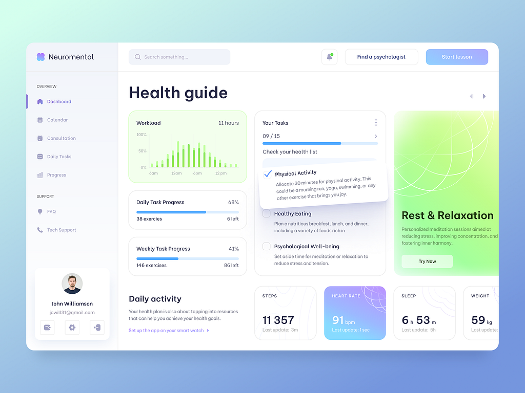 Health Guide - Web App by Arounda UI/UX for Arounda on Dribbble
