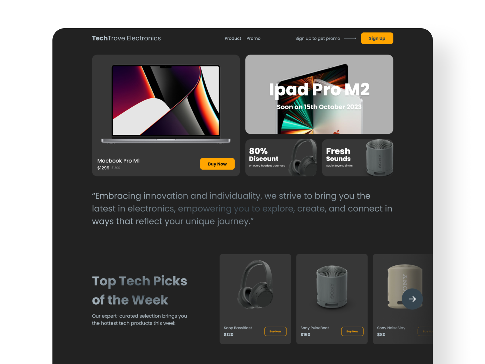 TechTrove Electronics - Gadget Store by Haikal Nurkalam on Dribbble