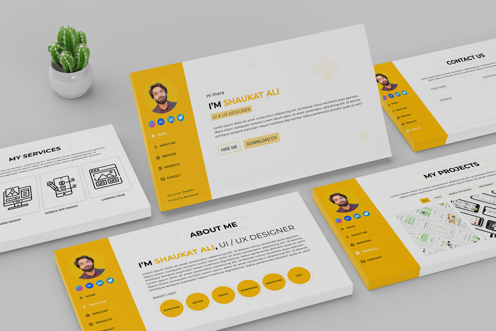 Responsive Personal Portfolio Design by Shaukat Ali on Dribbble
