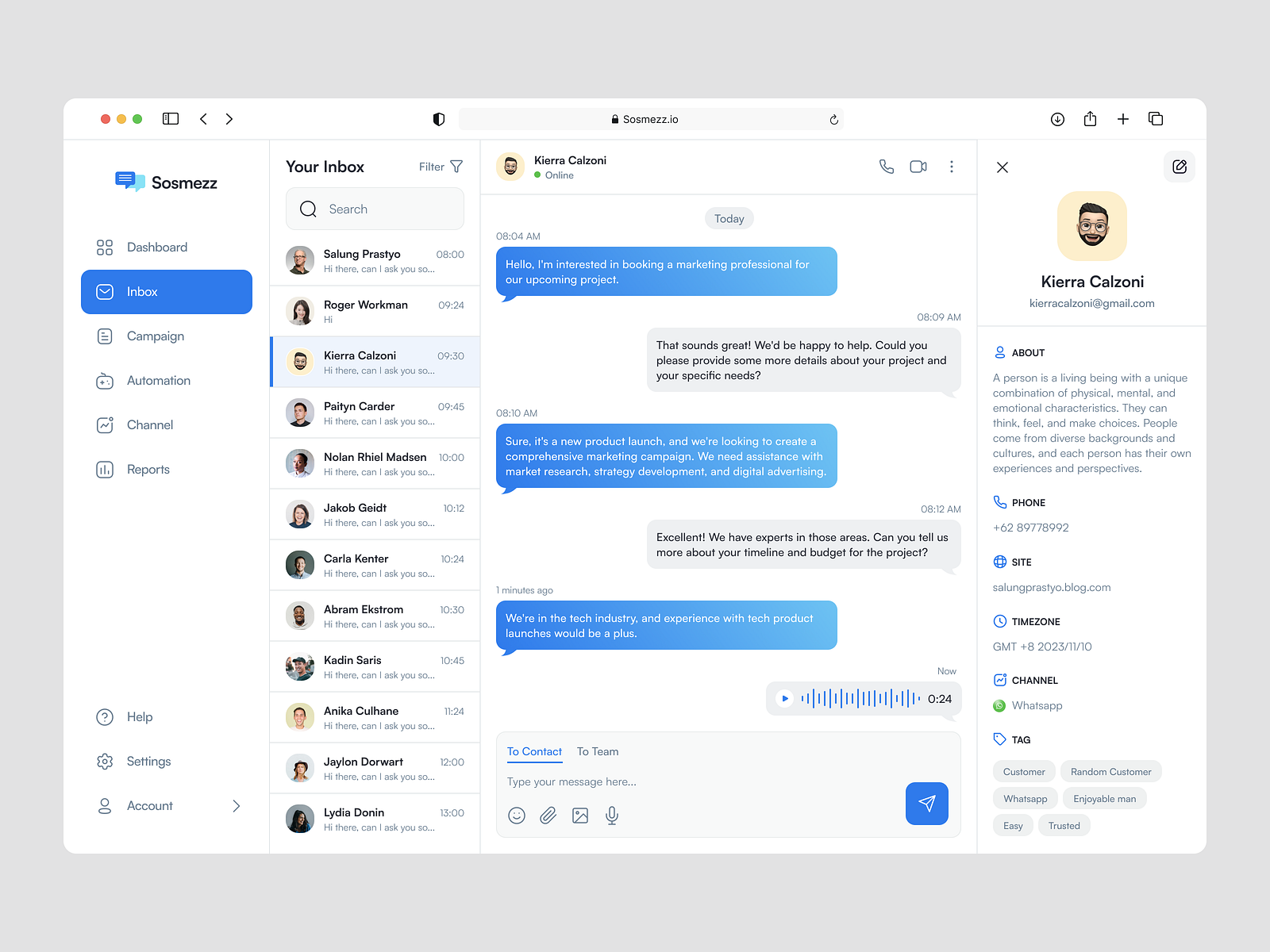 Sosmezz - Inbox Screen by Salung Prastyo for Upnormal Studio on Dribbble