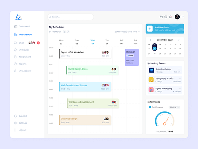 Time Schedule Dashboard Design by S Baijid Ahmed on Dribbble