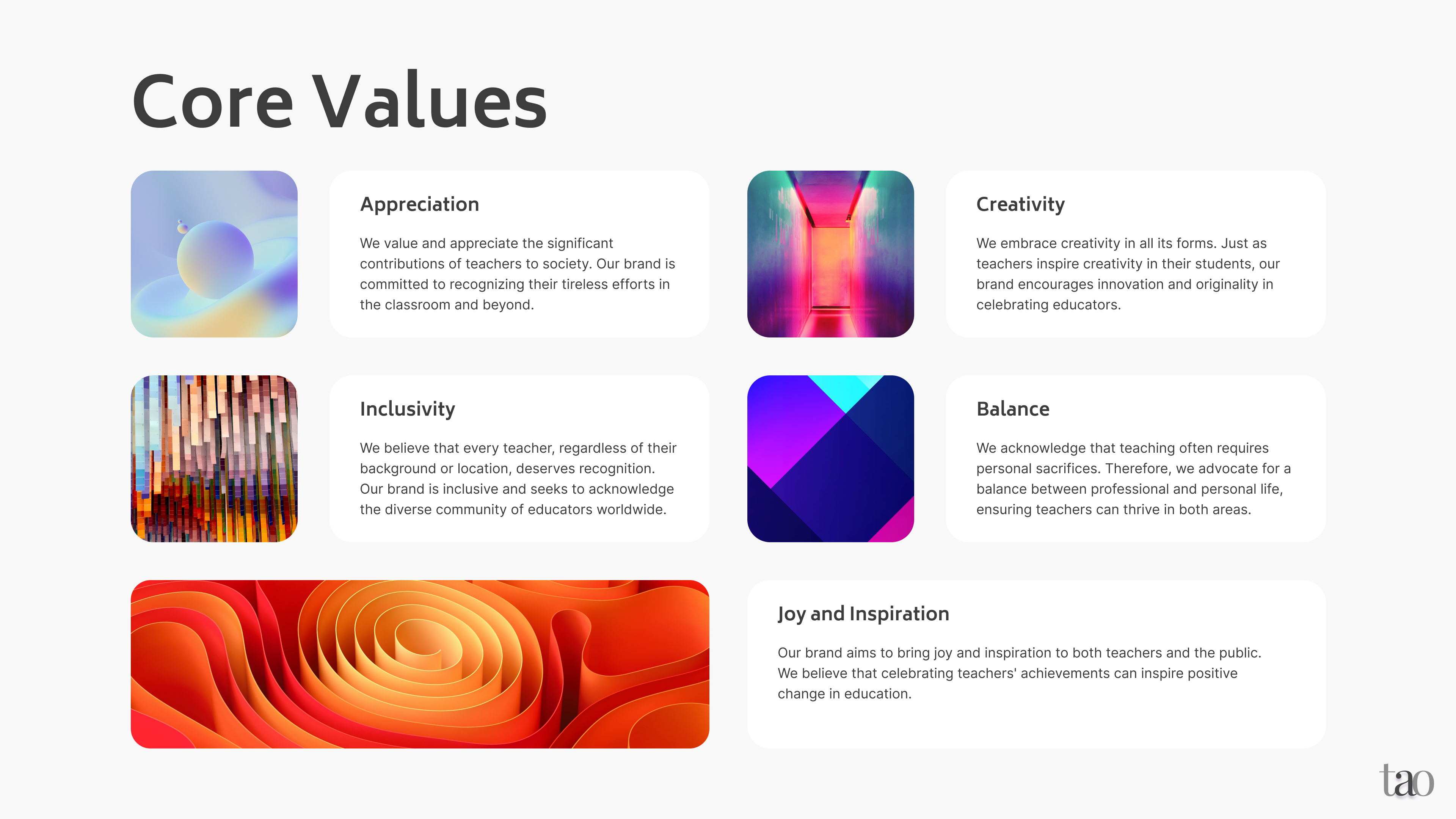 TAO Brand Guidelines by Jen Blore on Dribbble