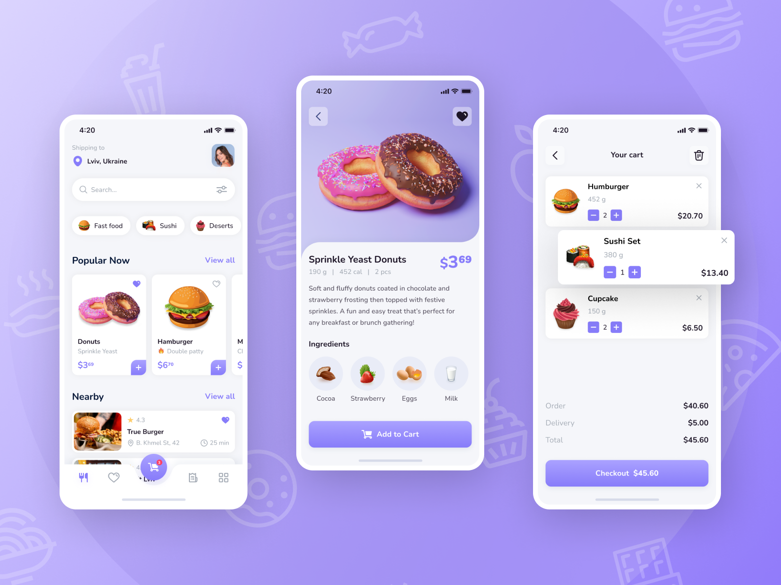 Food Delivery Mobile App Ui Ux Design By Maria Kornilova On Dribbble