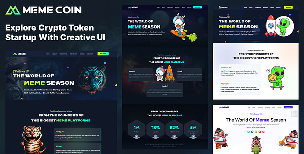 Meme Coin Tailwind CSS And Bootstrap HTML5 Template by Bitrix Infotech Pvt Ltd on Dribbble