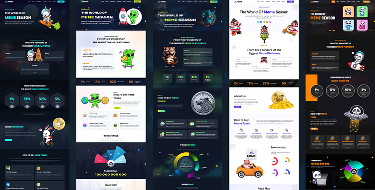 Meme Coin Tailwind CSS And Bootstrap HTML5 Template by Bitrix Infotech ...