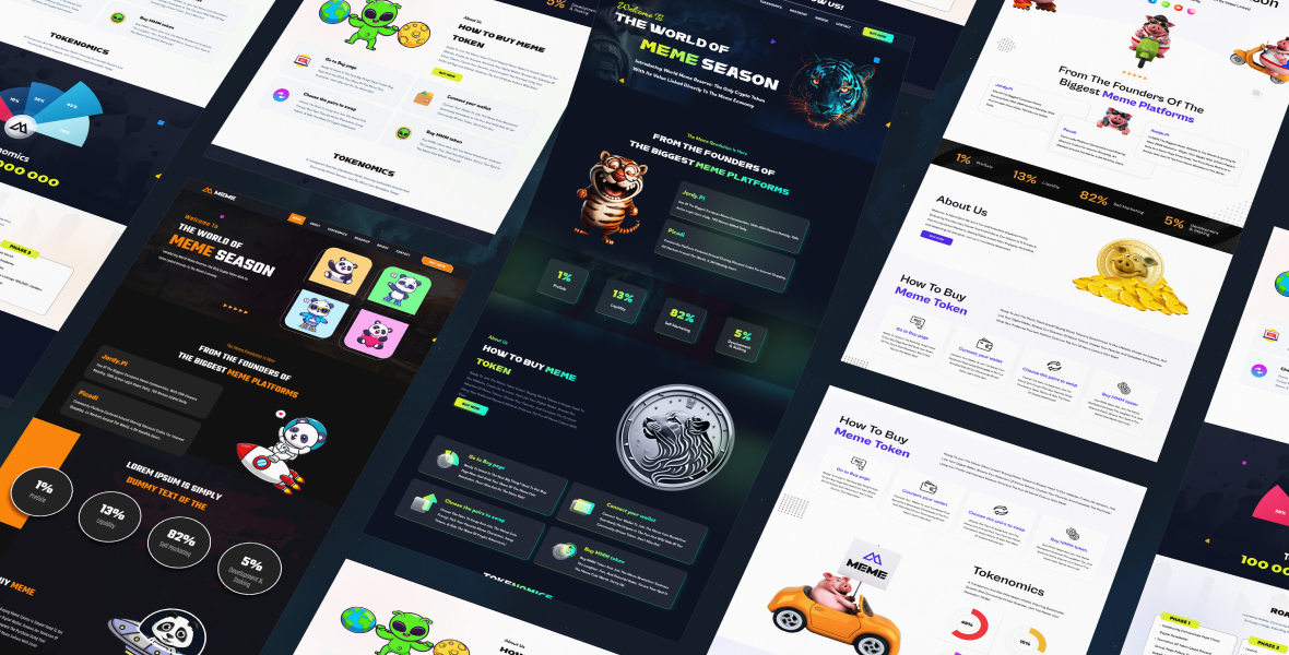 Meme Coin Tailwind CSS And Bootstrap HTML5 Template by Bitrix Infotech Pvt Ltd on Dribbble