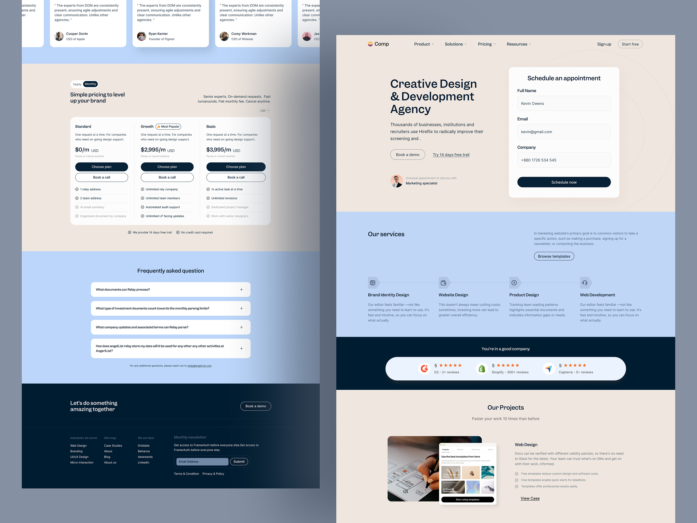 Marketing Landing Page UI kit | Landing Page by Ofspace UX/UI on Dribbble