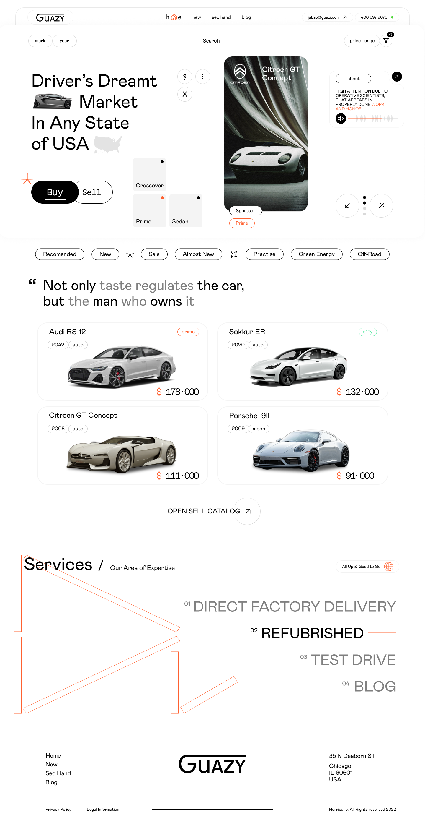 Automarket Landing Page by Levi Wilson for QClay on Dribbble
