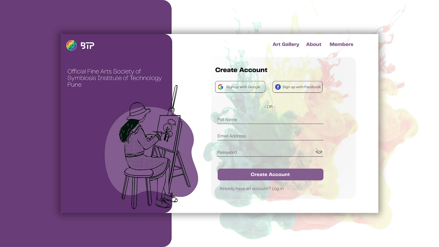 BTP - Login Page Design by Nevil Tanna on Dribbble