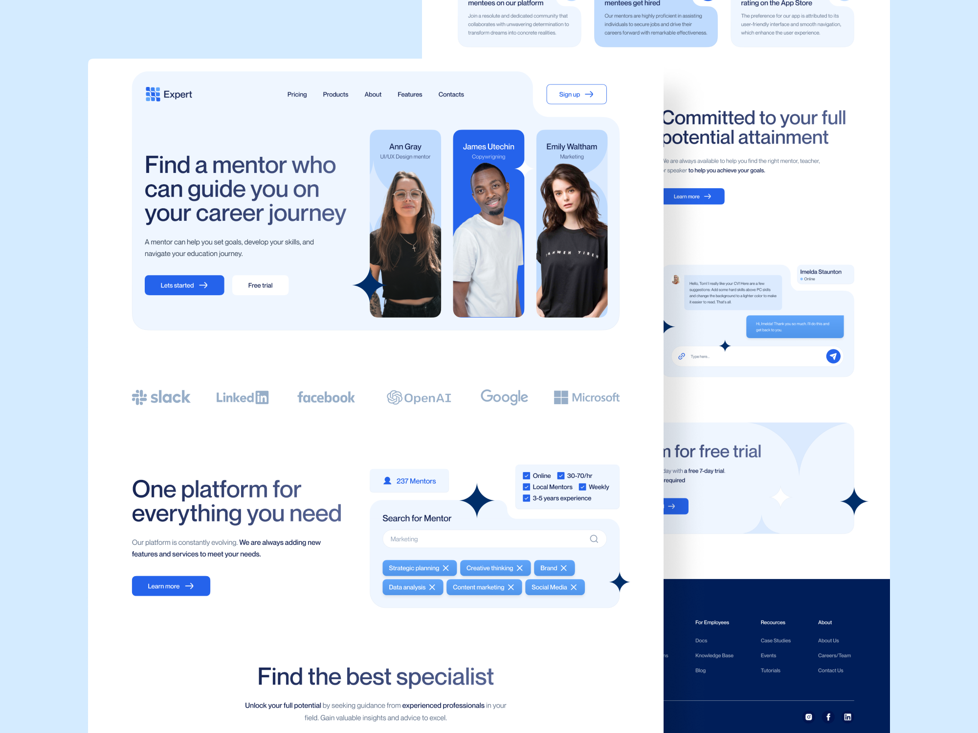 Expert website platform by Layo on Dribbble