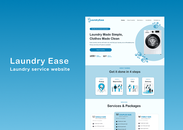 LaundryEase- Laundry website service by Shivam Kumar on Dribbble