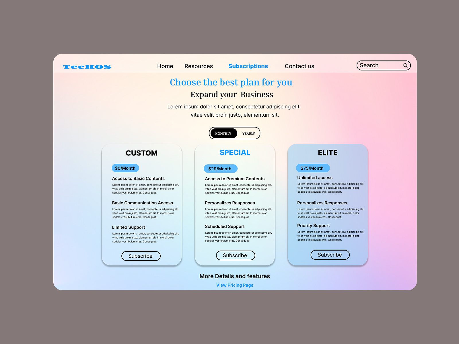 Pricing by TOMMY on Dribbble