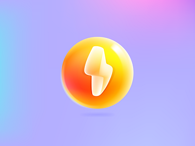 Glassmorphism style lightning by Roma Korolev (kaer logo) on Dribbble