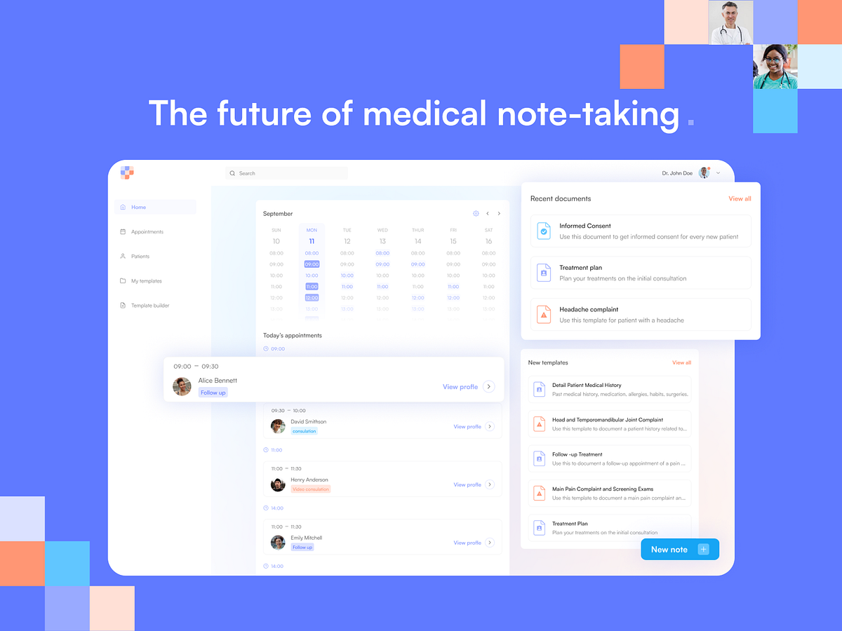 Patient Mapp - Medical note-taking app by Lee Georges on Dribbble