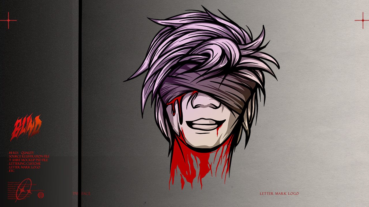 BLIND WITH LETTERING CUSTOME AND GRADIENT EFFECT by Andri Dwiyono on ...