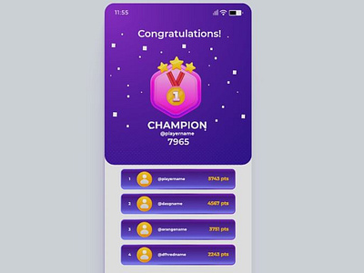 UI Motion Design Level Completion Page by Rotab ali on Dribbble
