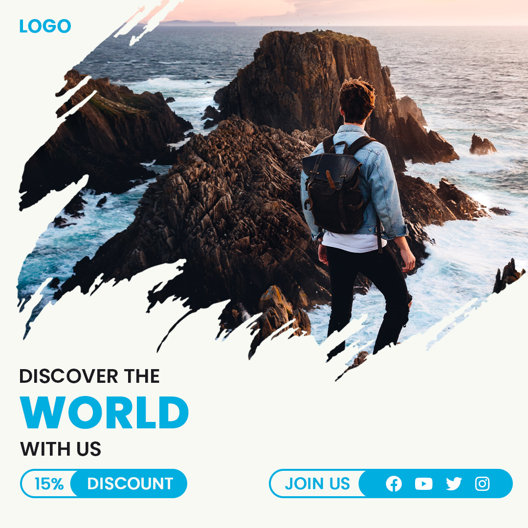 Travel social media post design by Raiyan muaz chowdhury on Dribbble