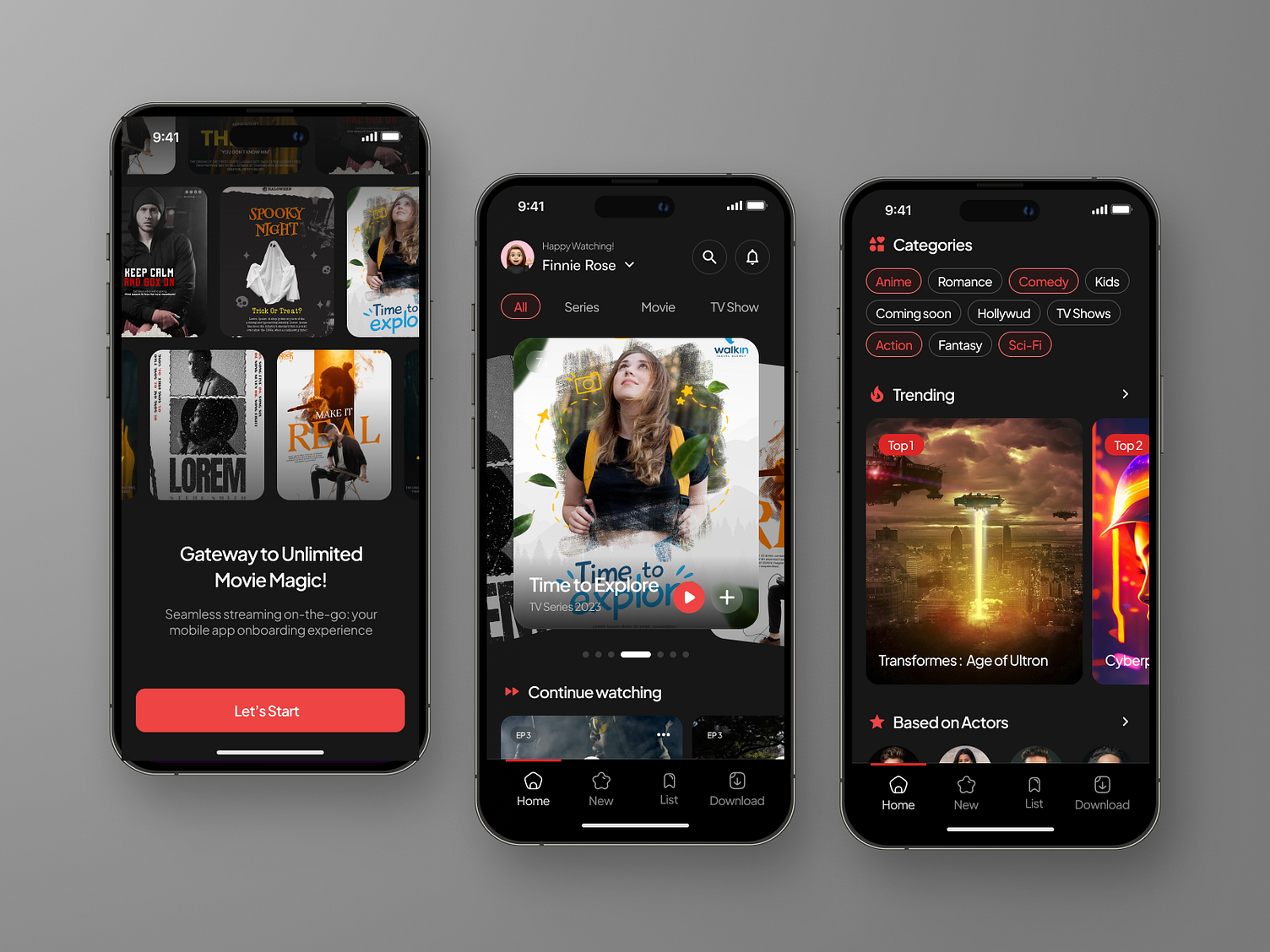 Movie Streaming Mobile App by Andri Prasetia for SLAB Design Studio on ...