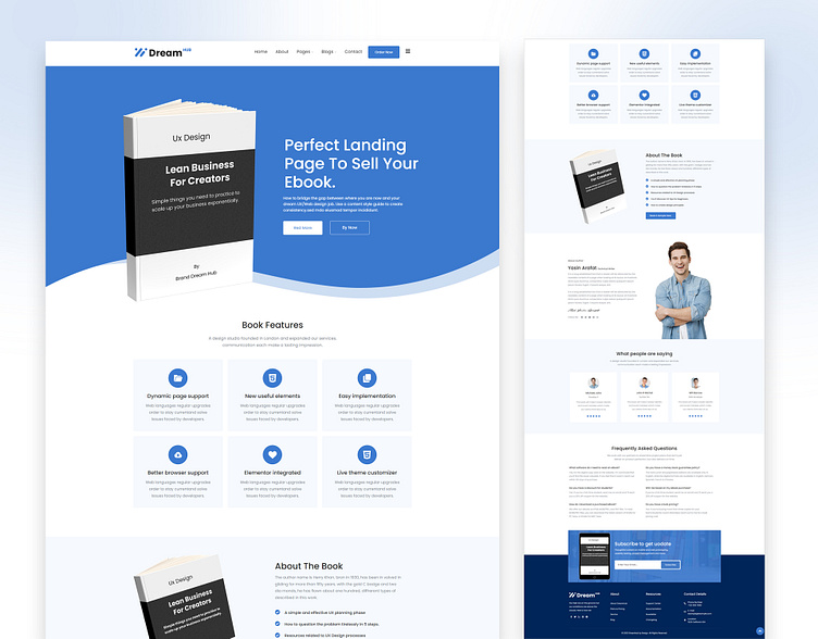 Ebook Website Template by Hossen Babu Orfe Hira on Dribbble