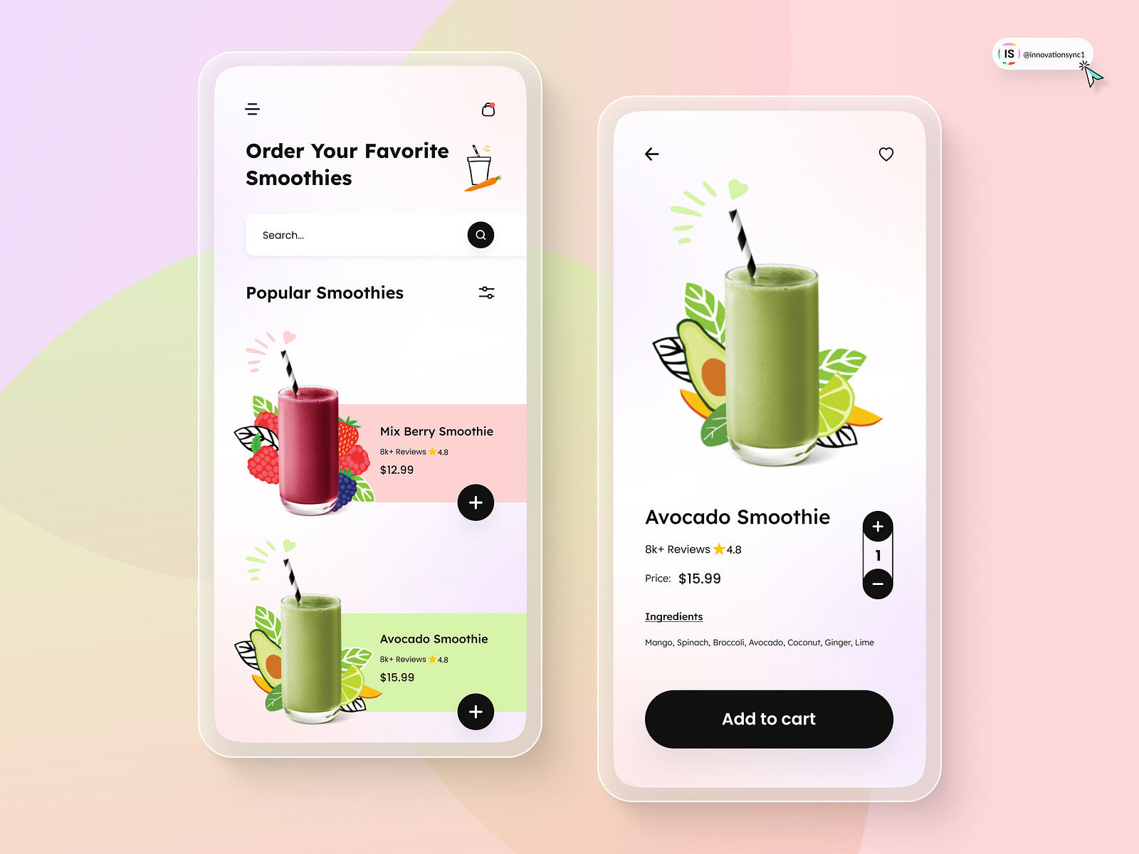 Smoothie App Design by InnovationSync on Dribbble