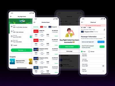 Buy Flight Ticket UI Design Travel App by Sy Thong Nguyen on Dribbble