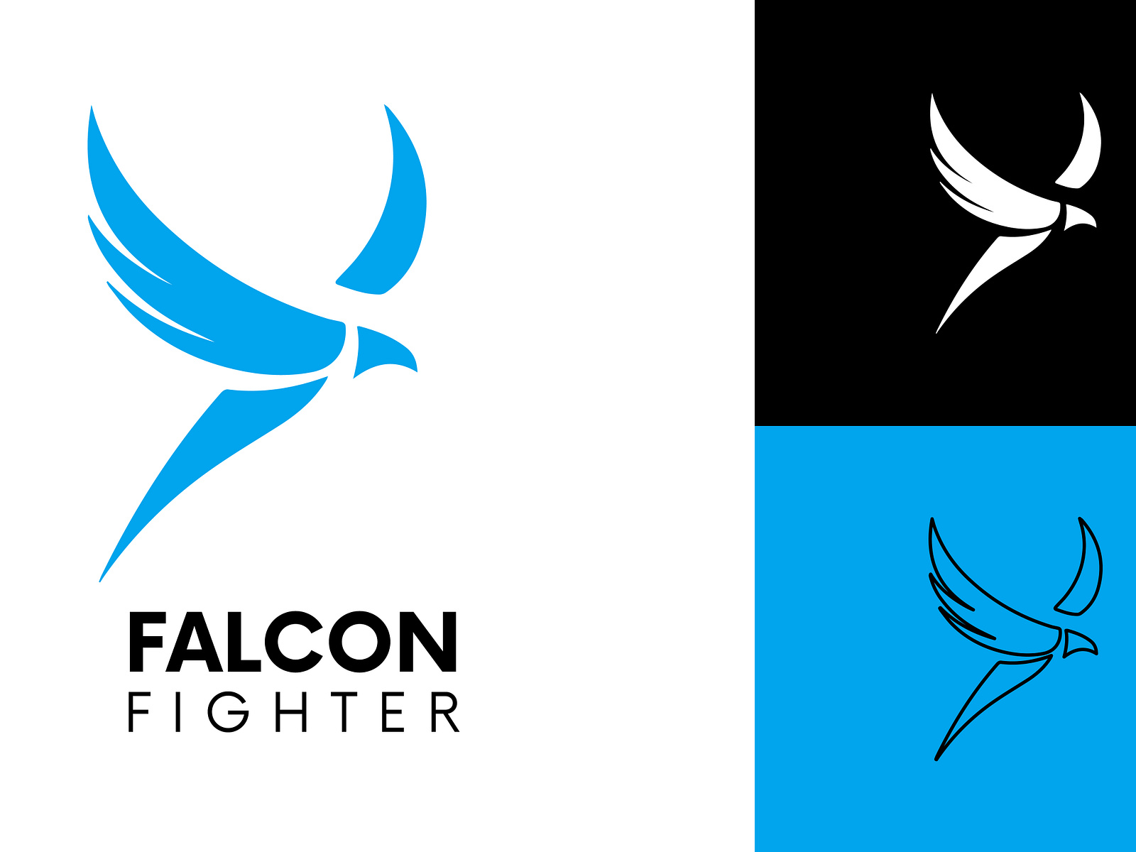 Falcon Fighter Logo Design by M Faheem on Dribbble