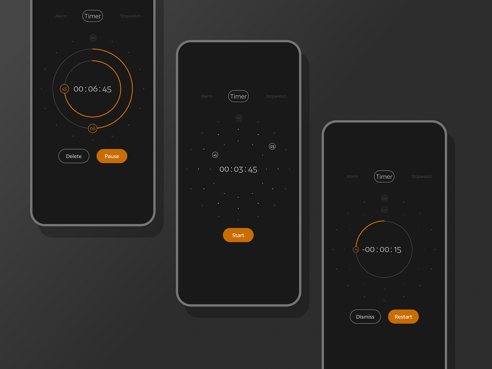 Mobile Phone Timer Widgets Watch Clock by Aprilia L. Gunawan on Dribbble