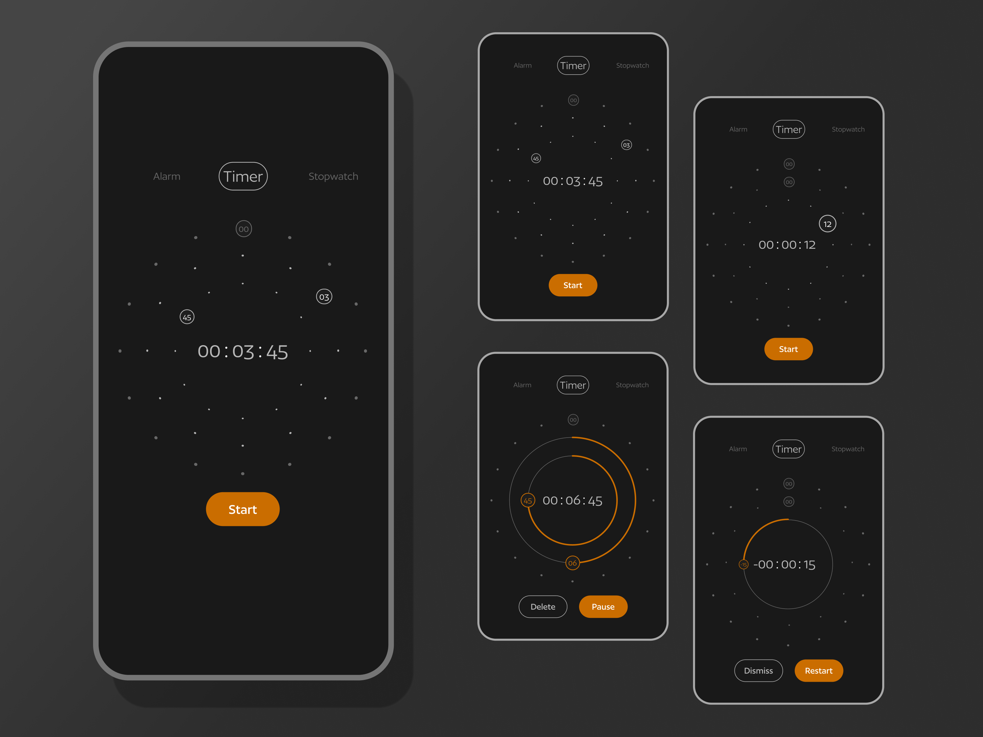 Mobile Phone Timer Widgets Watch Clock by Aprilia L. Gunawan on Dribbble