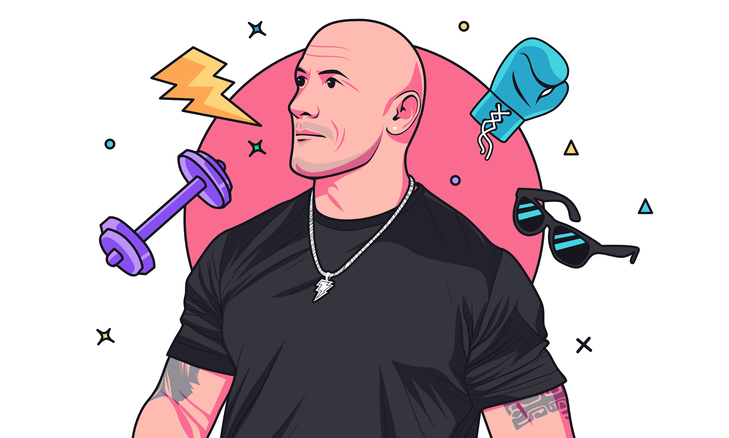 Dwayne Johnson | The Rock | Cartoon Vector Portrait by Muhamad Irfanto ...