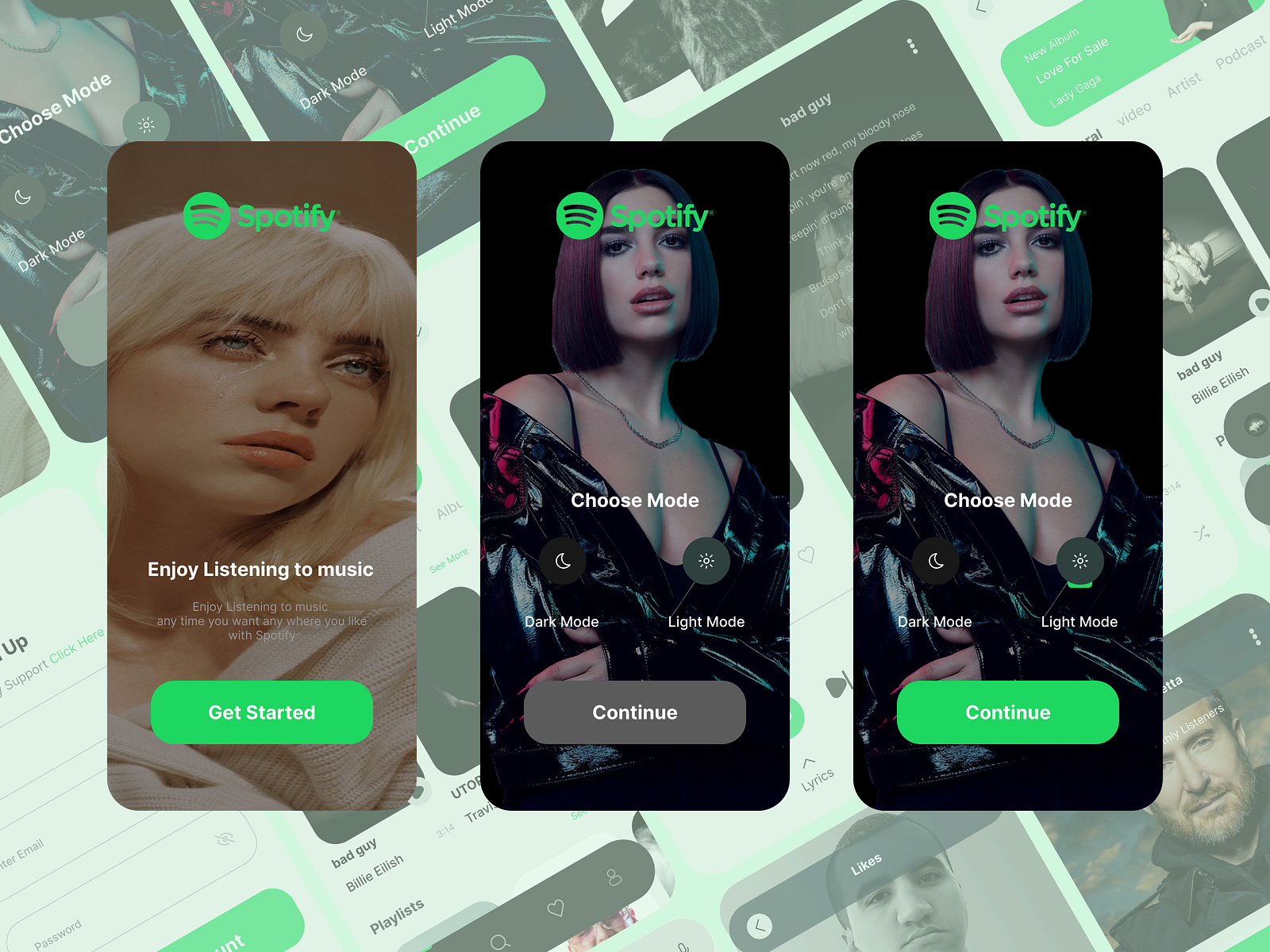 Spotify App UI Draft by Hisham Agiz on Dribbble