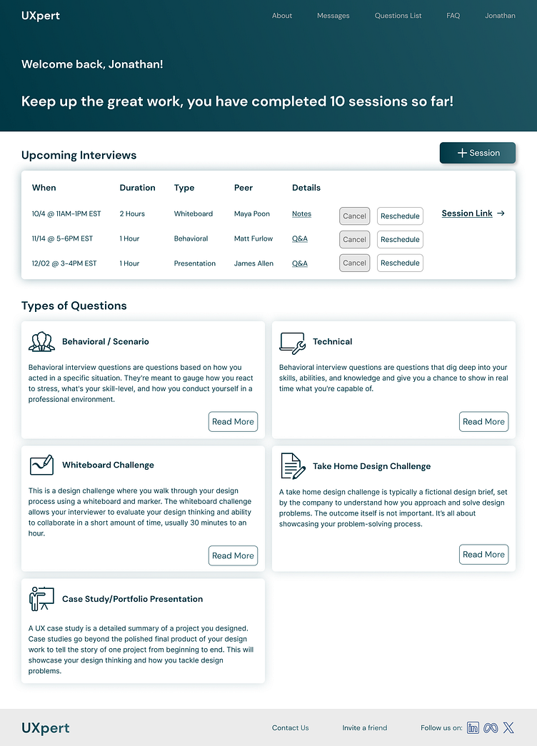 UXpert Home Page by Jonathan Chiang on Dribbble