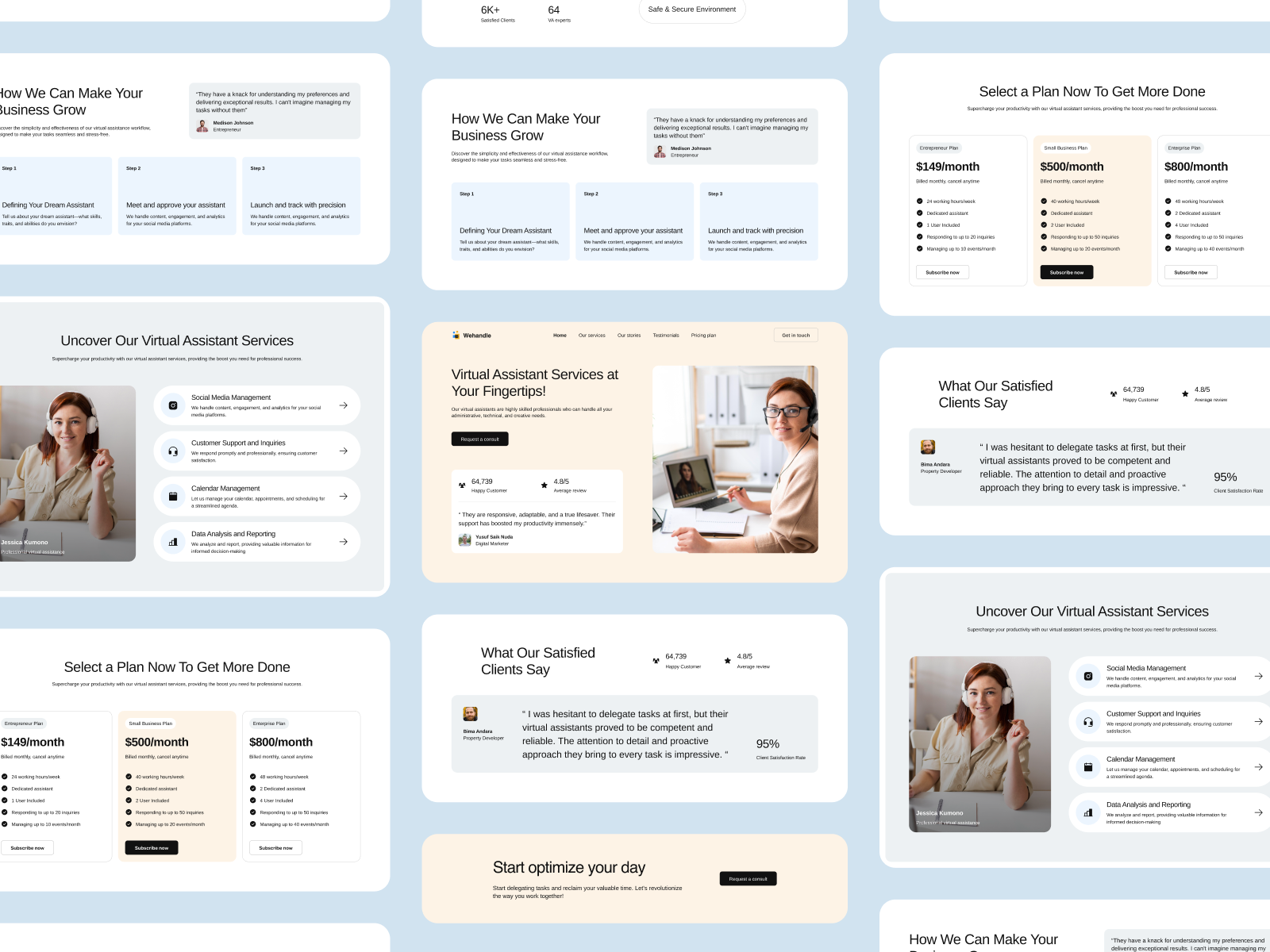 Wehandle - Virtual Assistant Company Website Design by Somesquare ...