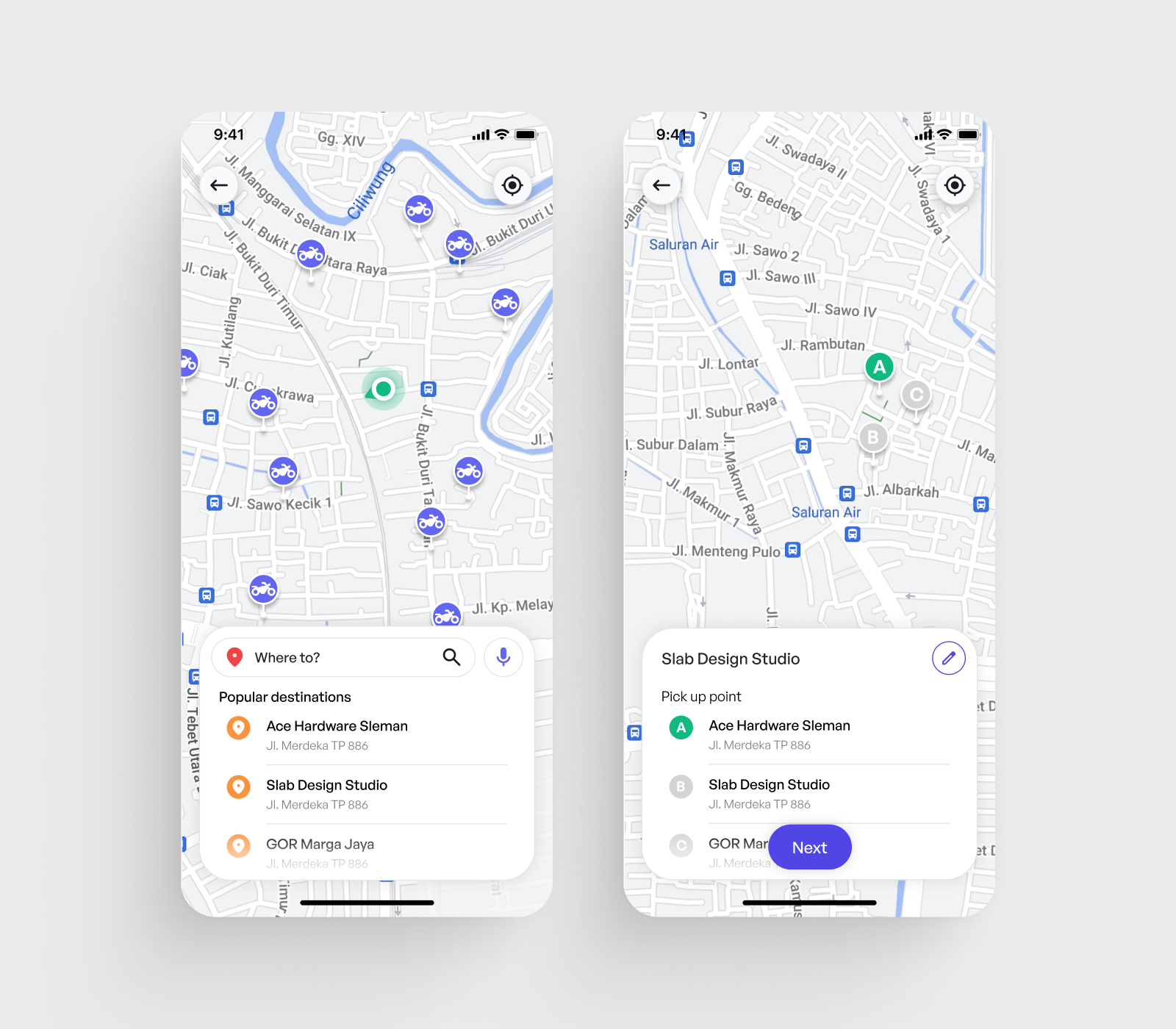 YoRide - Online Transport app by Dylan Hidaytama I for SLAB Design ...