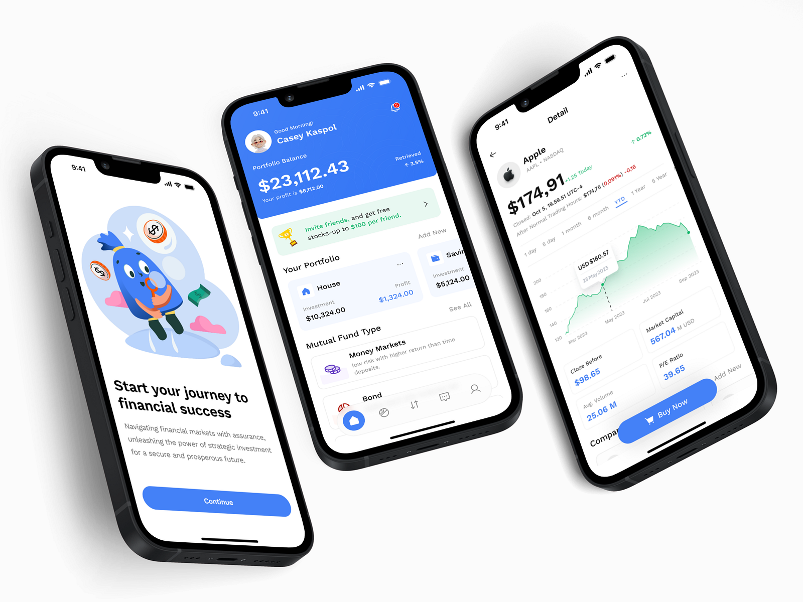 MoneyGrow - Investment Mobile Application by Nija Works on Dribbble