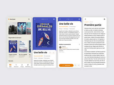 Online book library mobile application by Lauriane Blanchard on Dribbble