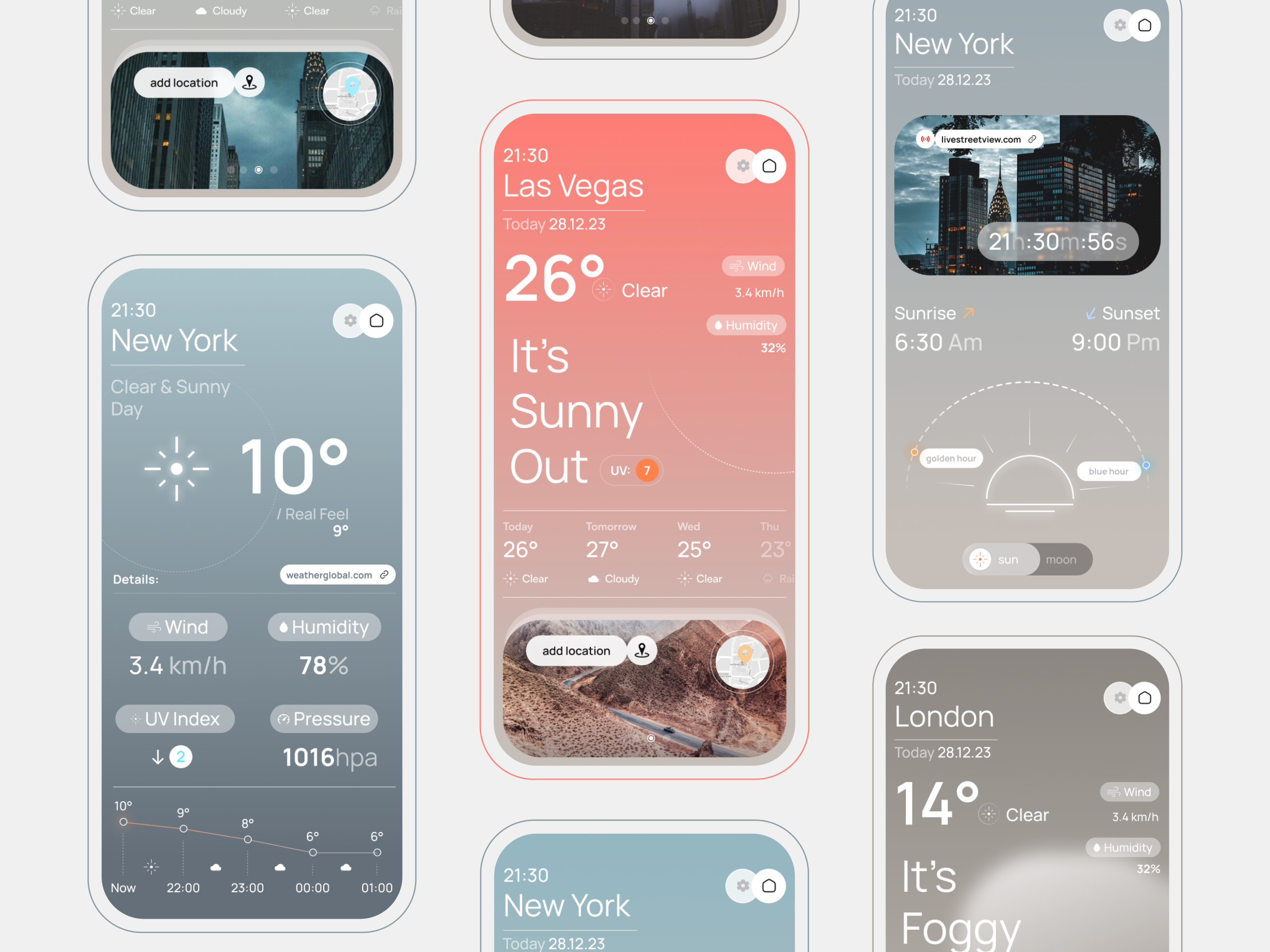 Weather App Design by Awsmd on Dribbble