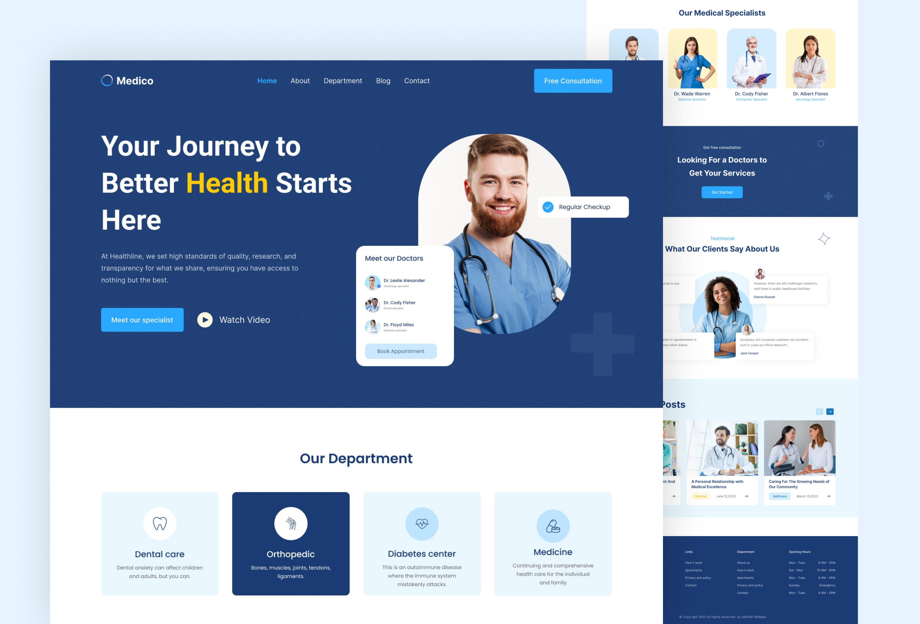Health Care Landing Page Design by Arham Techpro - UI/UX Design Agency ...